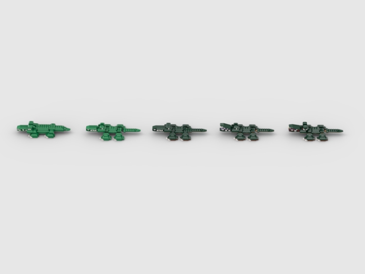 Evolution of a Crocodile from BrickLink Studio [BrickLink]