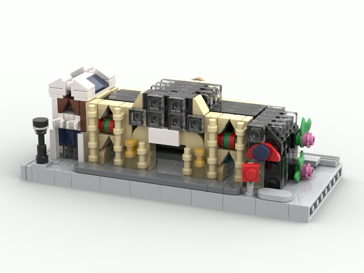 Micro Brick Cross Train Station from BrickLink Studio [BrickLink]