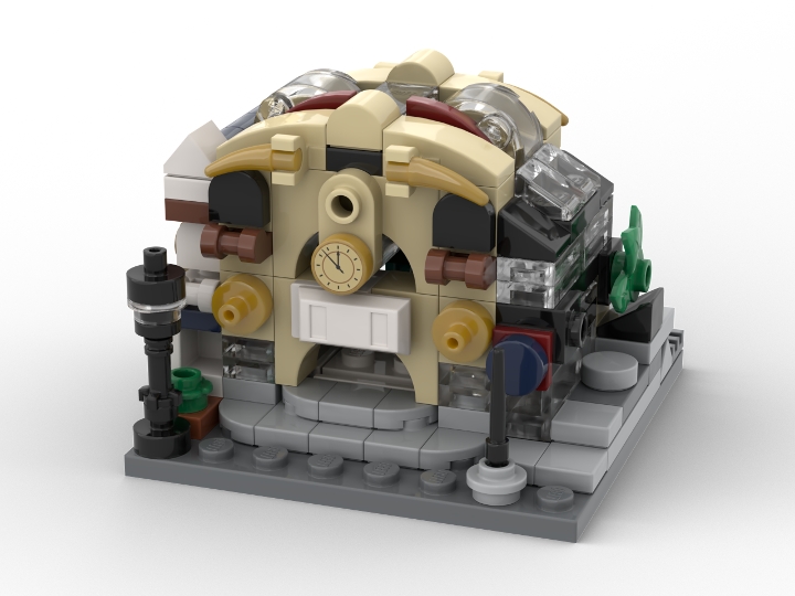 BLseries2minibuild for Brick Cross Train Station from BrickLink Studio ...