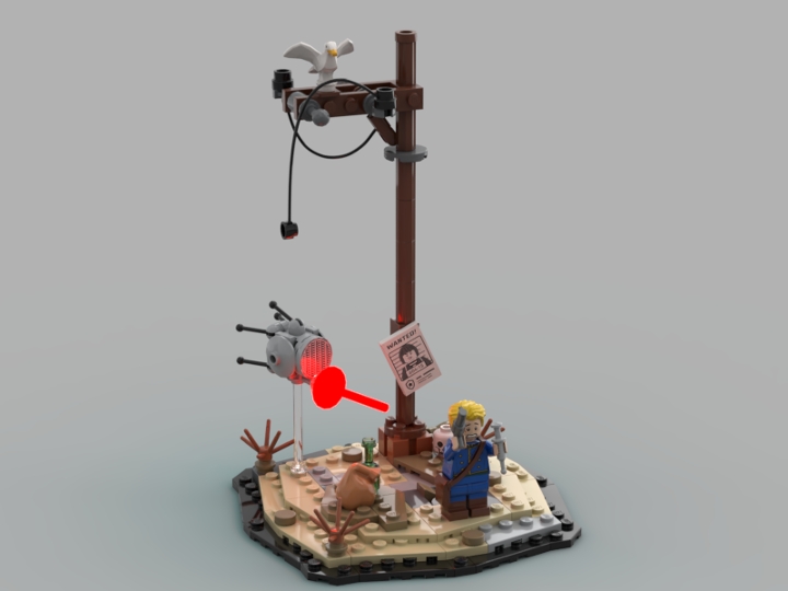 fallout eyebot diorama from BrickLink Studio [BrickLink]