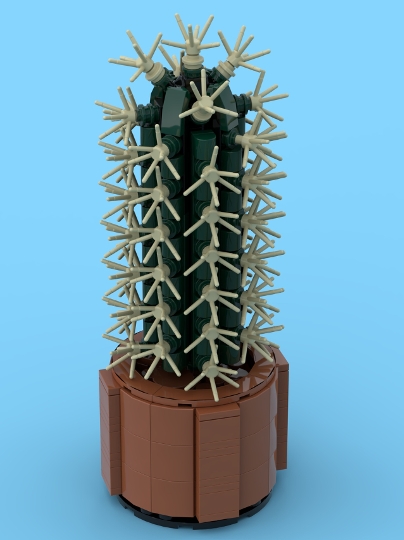 Cactus in a pot from BrickLink Studio [BrickLink]