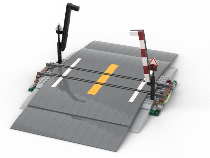 Small Modular Level Crossing from BrickLink Studio [BrickLink]