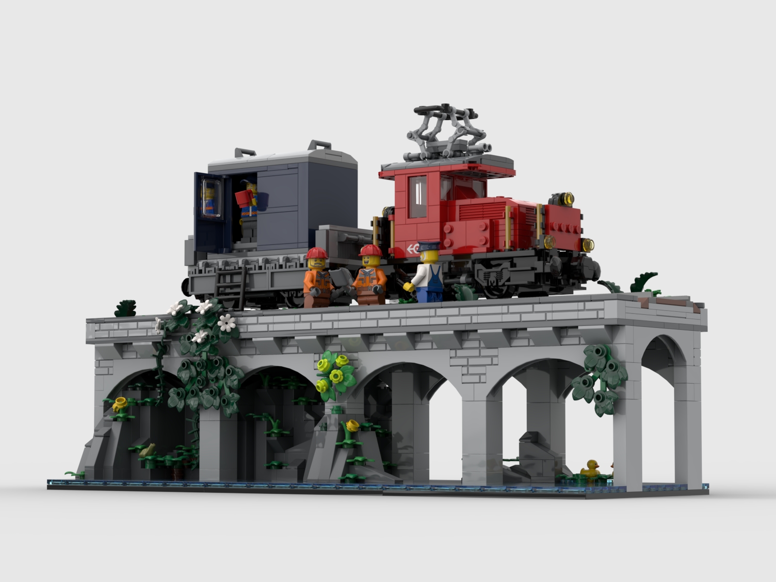 [Over Arches and Waters: A Swiss Railway Diorama] [BrickLink]