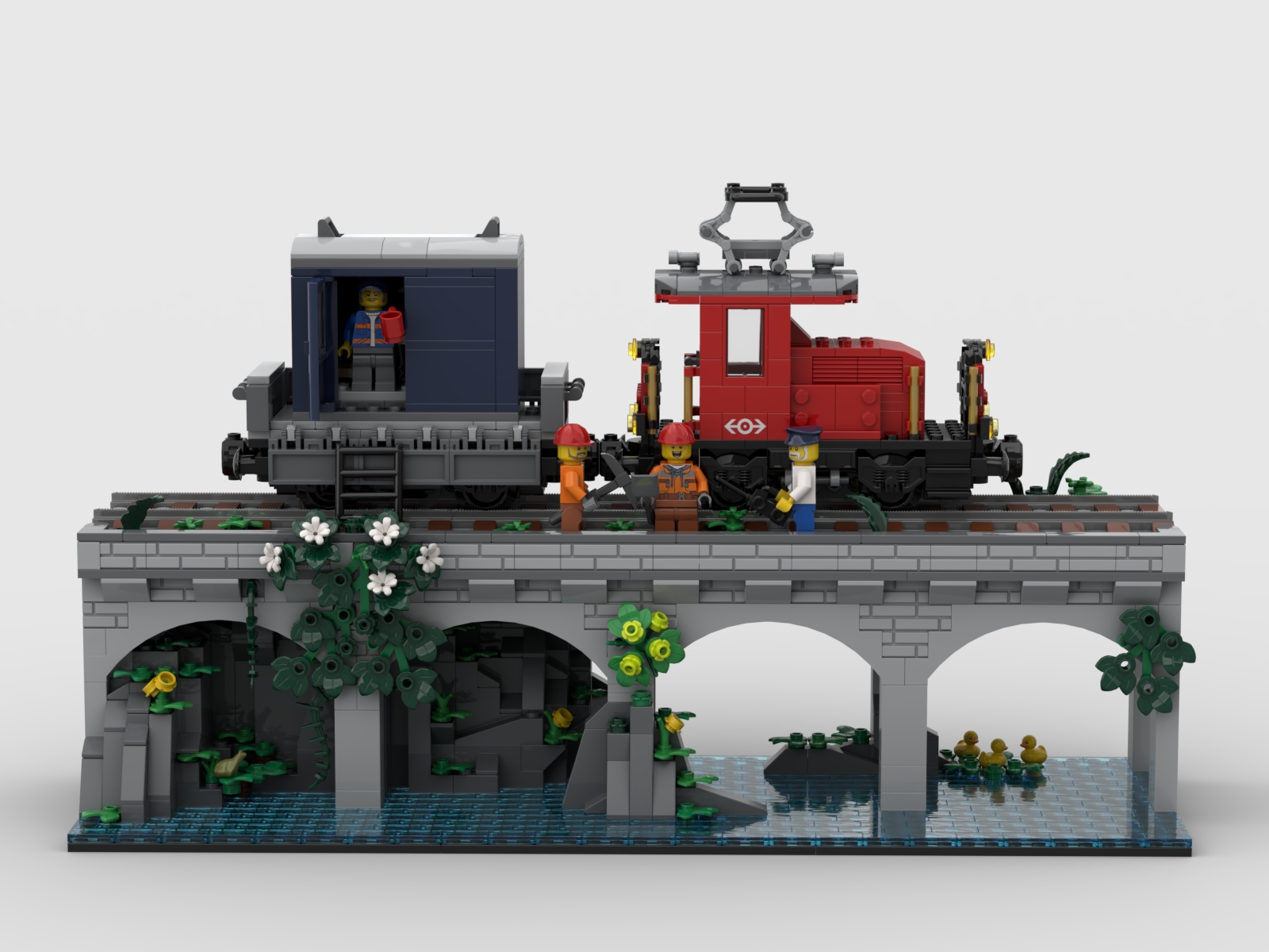 [Over Arches and Waters: A Swiss Railway Diorama] [BrickLink]