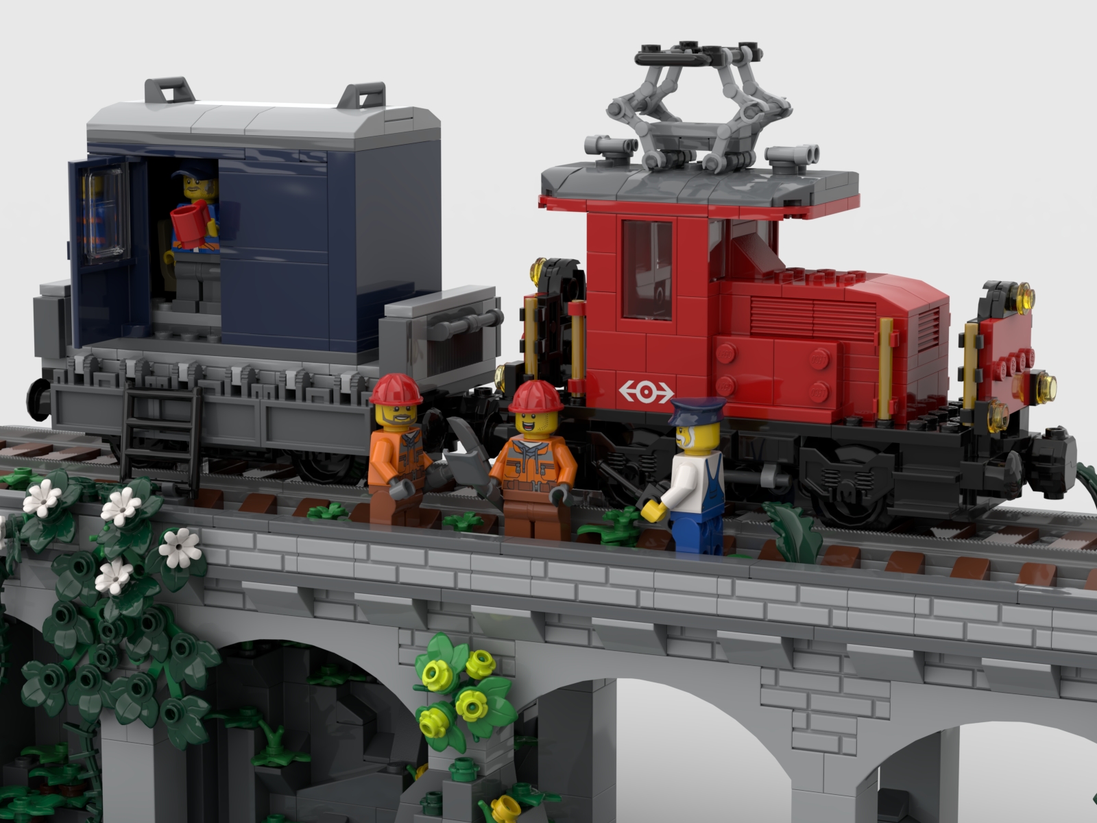 [Over Arches and Waters: A Swiss Railway Diorama] [BrickLink]