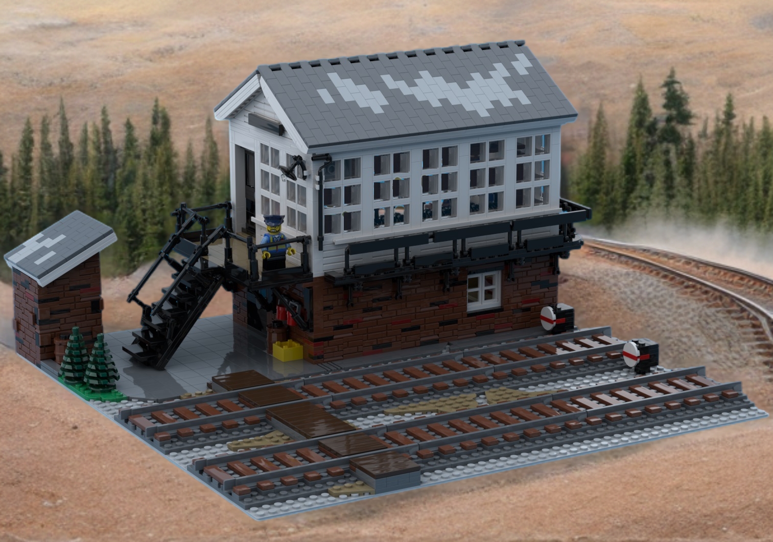 [RAILROAD SIGNAL BOX] [BrickLink]