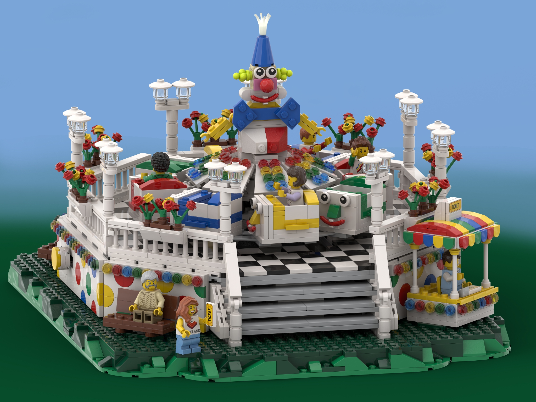 [Clown carousel (ready for motorization)] [BrickLink]