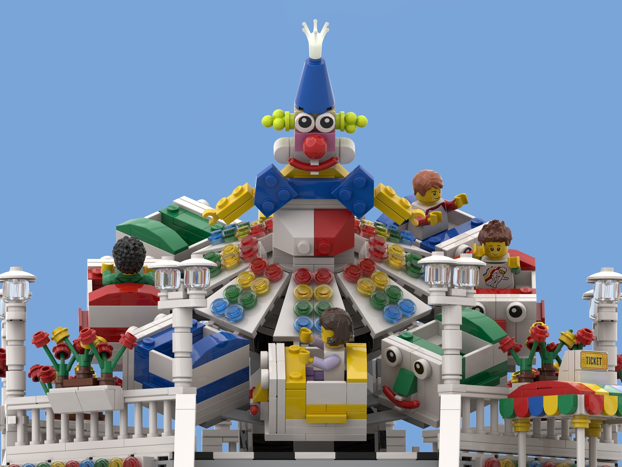 [Clown carousel (ready for motorization)] [BrickLink]