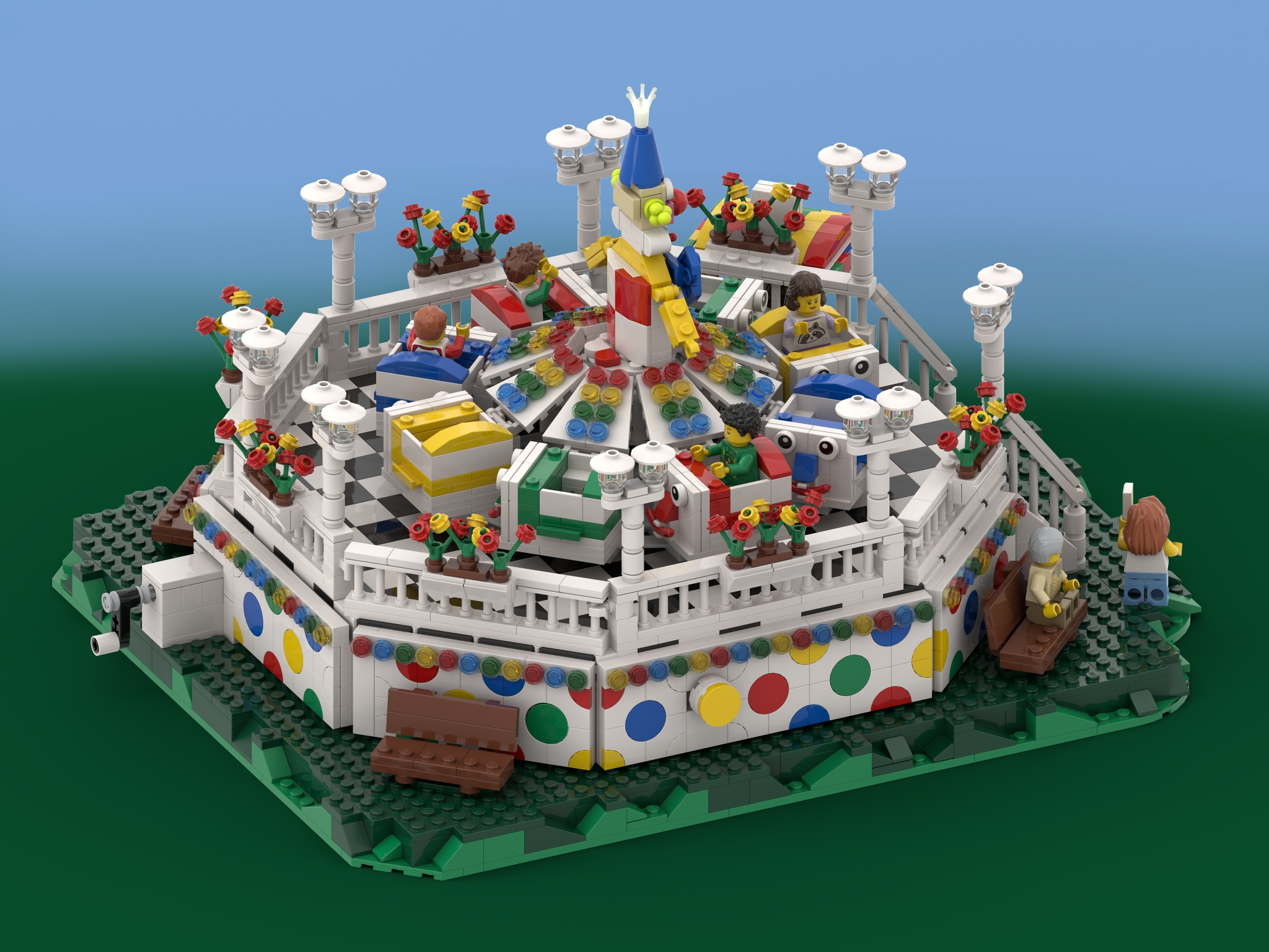 [Clown carousel (ready for motorization)] [BrickLink]