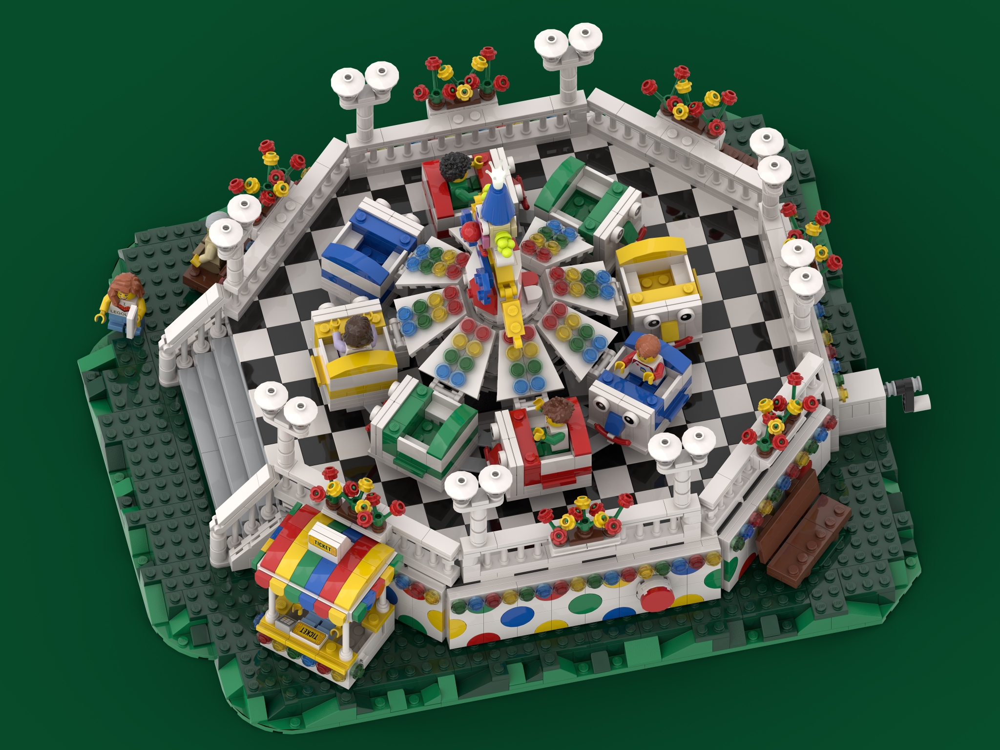 [Clown carousel (ready for motorization)] [BrickLink]