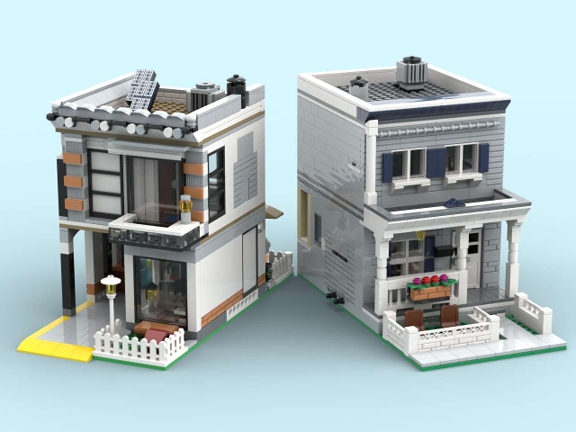 [The Remodeled Neighbor: Twin Row Houses] [BrickLink]