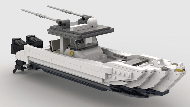 Center Console Boat from BrickLink Studio [BrickLink]