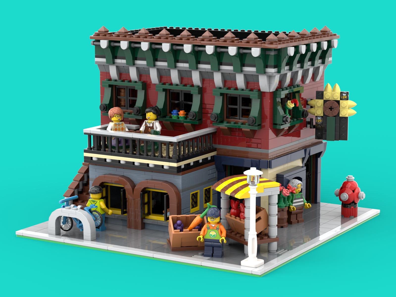 [Busy Corner Street (Modular)] [BrickLink]