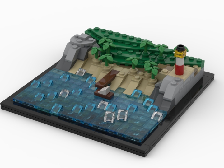 Mini Ocean Shore from BrickLink Studio [BrickLink]