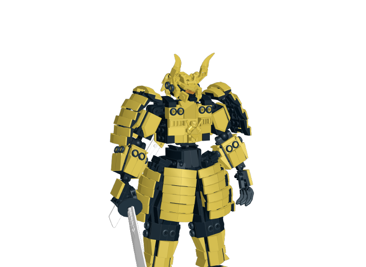 Gold Samurai Mech from BrickLink Studio [BrickLink]