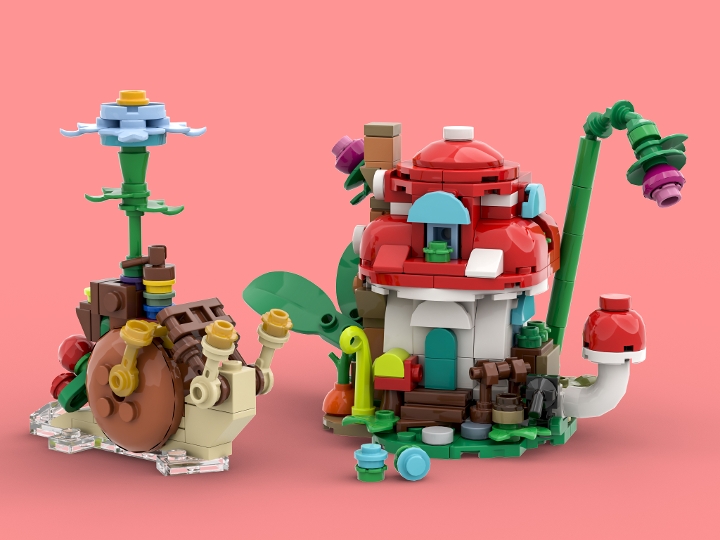 Mini Mushroom House from BrickLink Studio [BrickLink]