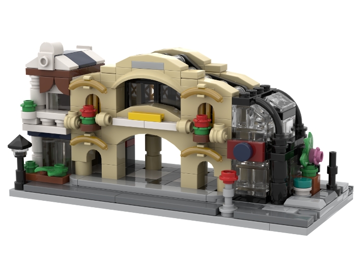 Micro Brick Cross Train Station from BrickLink Studio [BrickLink]