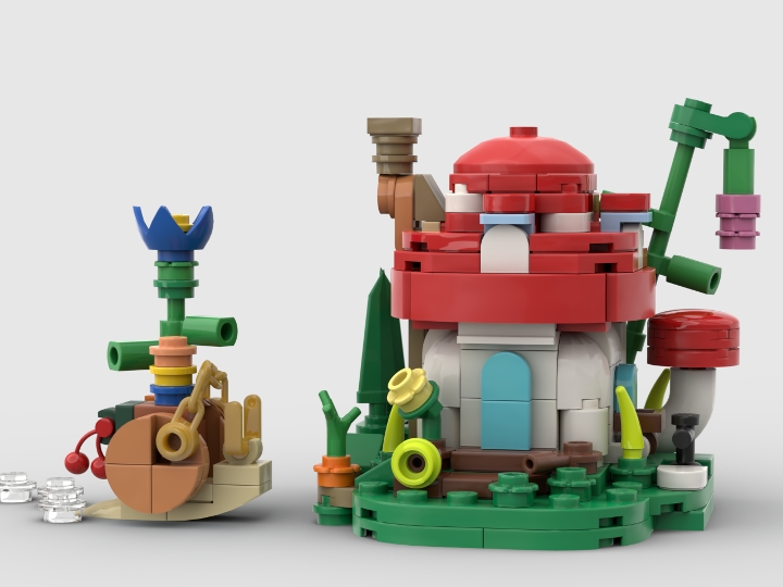 Mini Mushroom House from BrickLink Studio [BrickLink]