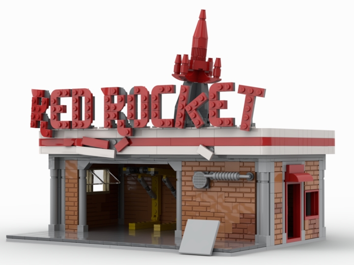 Fallout Red Rocket Station from BrickLink Studio [BrickLink]