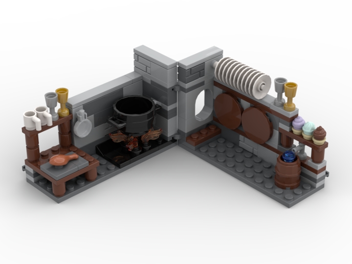 Hogwarts Castle: Kitchen MOC from BrickLink Studio [BrickLink]