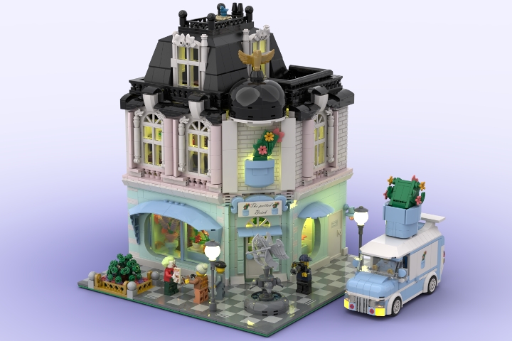 The Fountain Place (Lego Ideas) from BrickLink Studio [BrickLink]