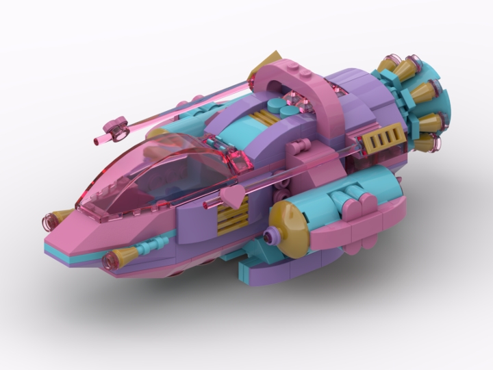 Retro Space Heroine Spaceship from BrickLink Studio [BrickLink]