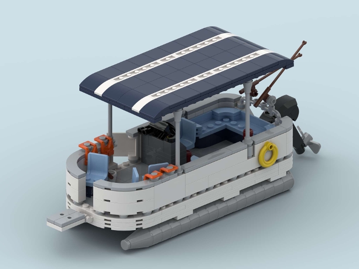Pontoon Boat from BrickLink Studio [BrickLink]
