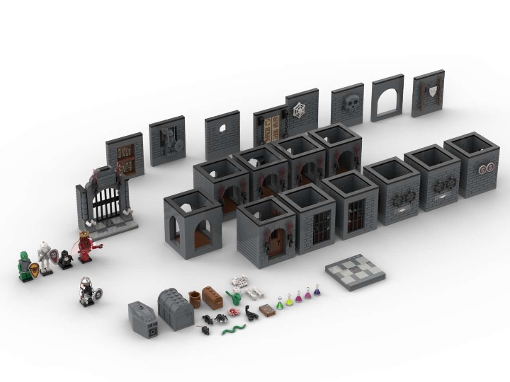 Modular Dungeon Build Pack (v.1) from BrickLink Studio [BrickLink]