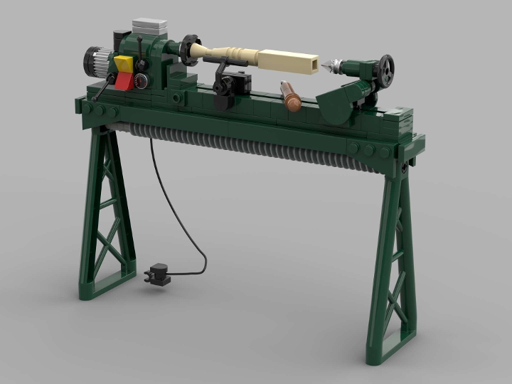 Woodworker's Lathe from BrickLink Studio [BrickLink]