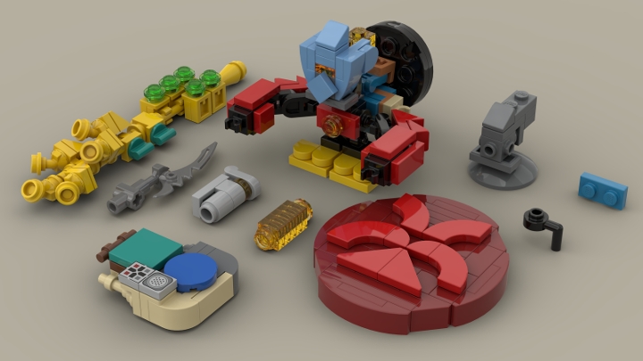 Takua with Some MNOG Backpack Items from BrickLink Studio [BrickLink]