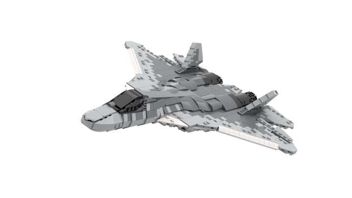 Futuristic Gray Power Jet from BrickLink Studio [BrickLink]