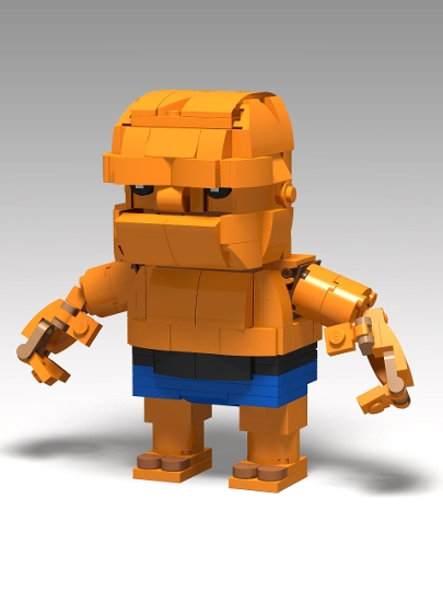 The Thing (Ben Grimm) from BrickLink Studio [BrickLink]