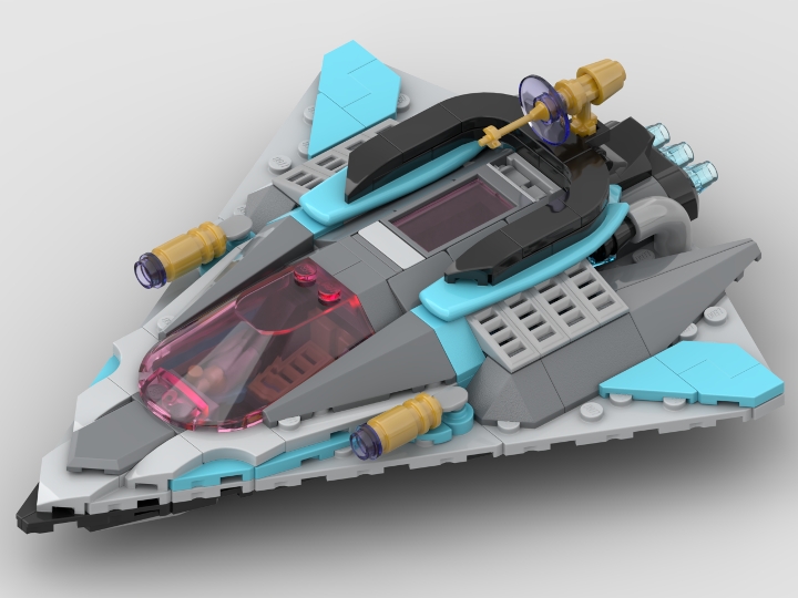 Retro Space Heroine Ship from BrickLink Studio [BrickLink]
