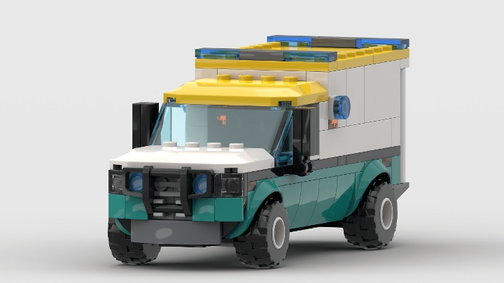 Ambulance car from BrickLink Studio [BrickLink]