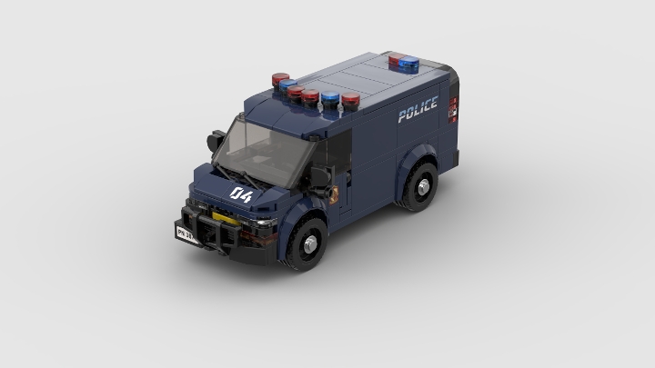 CHEVROLET Express Police Van 6pin-wide LEGO MOC from BrickLink Studio ...