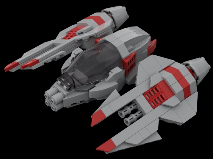 Sleek spaceship from BrickLink Studio [BrickLink]