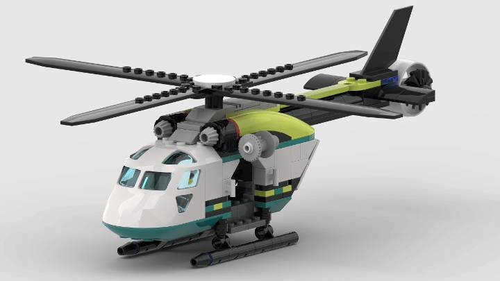 Emergency Rescue Helicopter from BrickLink Studio [BrickLink]