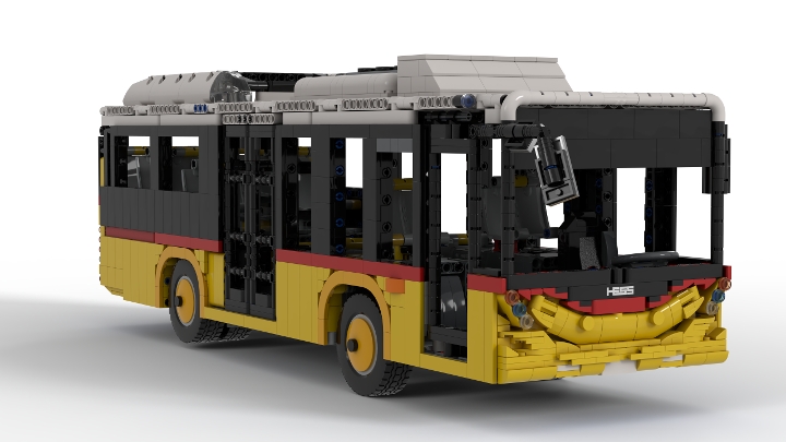 Small Swiss Alpine bus from BrickLink Studio [BrickLink]