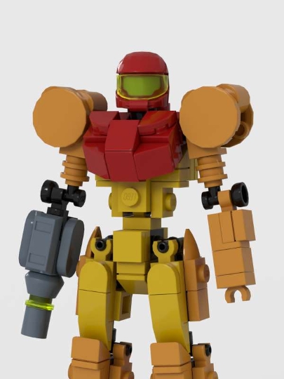 Samus Aran From Metroid Series from BrickLink Studio [BrickLink]