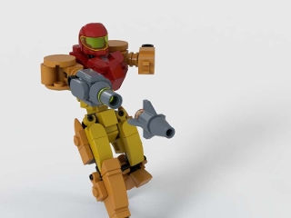 Samus Aran From Metroid Series from BrickLink Studio [BrickLink]