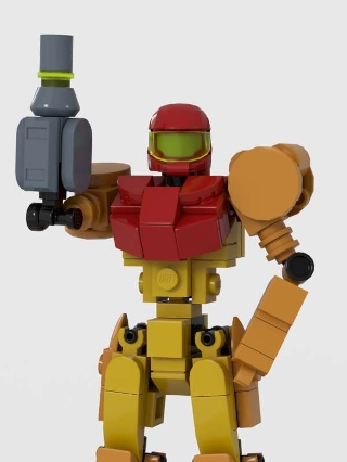 Samus Aran From Metroid Series from BrickLink Studio [BrickLink]