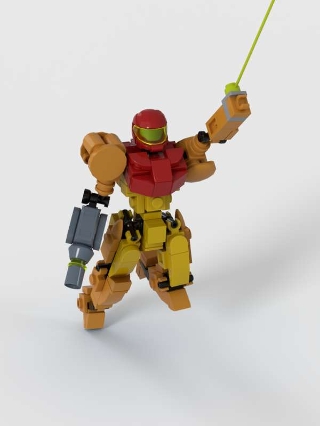 Samus Aran From Metroid Series from BrickLink Studio [BrickLink]