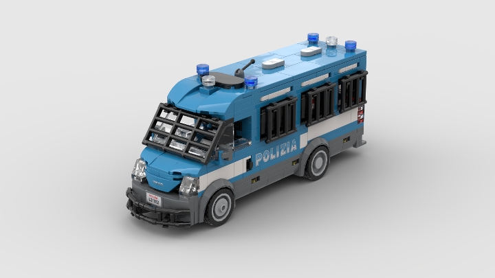 Italy Police Van 6pin-wide LEGO MOC from BrickLink Studio [BrickLink]
