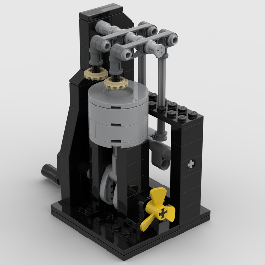 Simple Working Four Stroke Engine from BrickLink Studio [BrickLink]