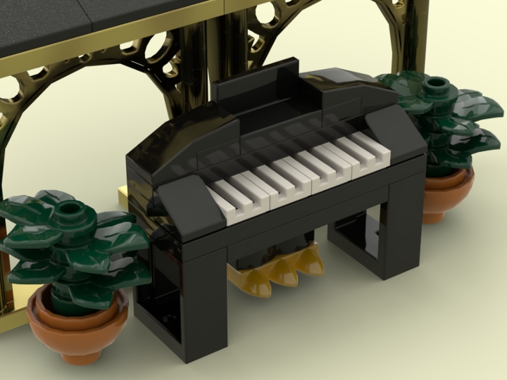 simple piano [minifig scale] from BrickLink Studio [BrickLink]