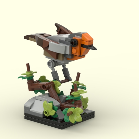 European Robin Bird Modification from BrickLink Studio [BrickLink]