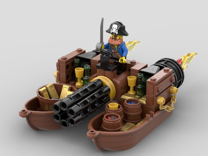 pirate high speed catamaran from BrickLink Studio [BrickLink]