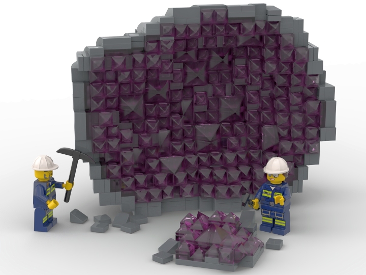 Amethyst geode from BrickLink Studio [BrickLink]