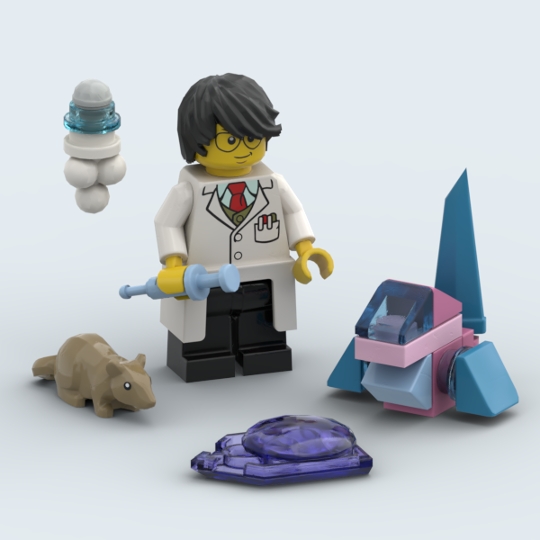 Normal Team of Monsters with Scientist Trainer from BrickLink Studio ...