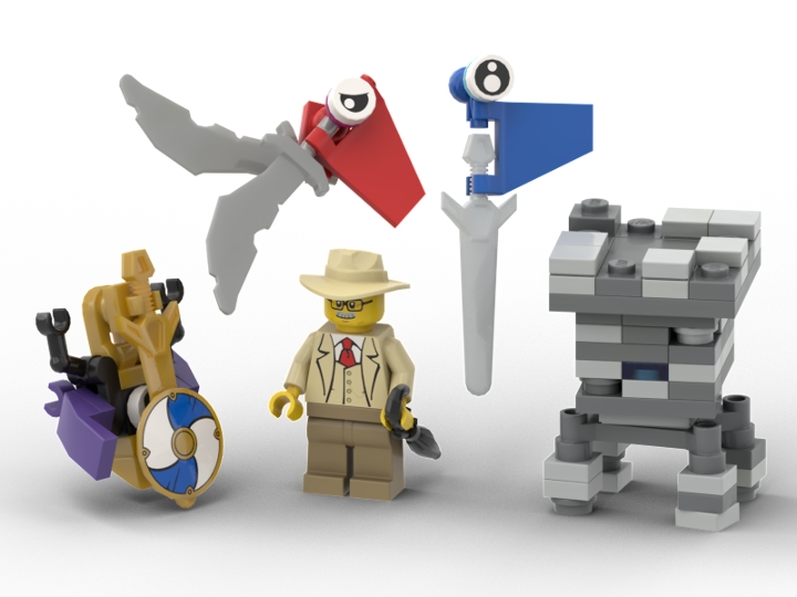 Steel Team of Monsters with Gentleman Trainer from BrickLink Studio ...